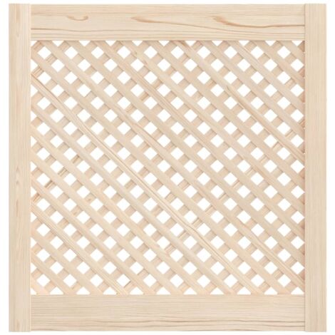 Portes d'armoires en treillis 2 pcs 59,5x61,5 cm pin massif CFW61968