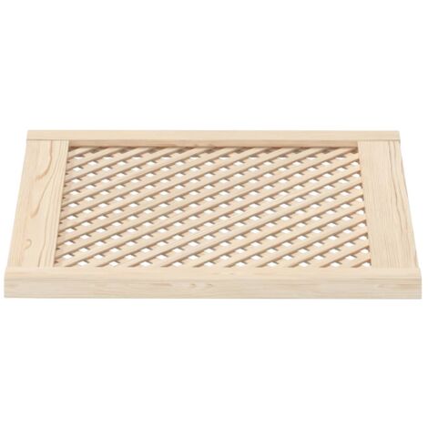 Portes d'armoires en treillis 2 pcs 59,5x61,5 cm pin massif CFW61968