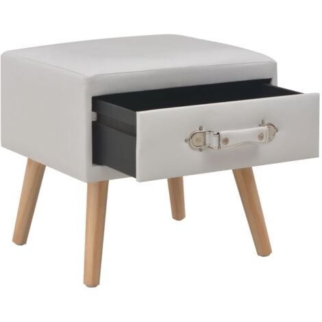 Table de chevet pour petite chambre meuble d'appoint blanc 40 cm ...