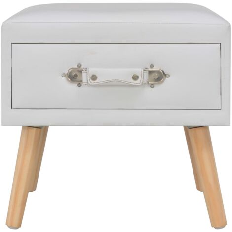 Table de chevet pour petite chambre meuble d'appoint blanc 40 cm ...