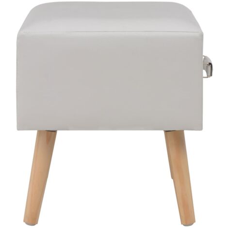 Table de chevet pour petite chambre meuble d'appoint blanc 40 cm ...