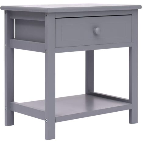 Meuble de nuit gris lot de 2 tables d'appoint 40x29 cm pour petite ...
