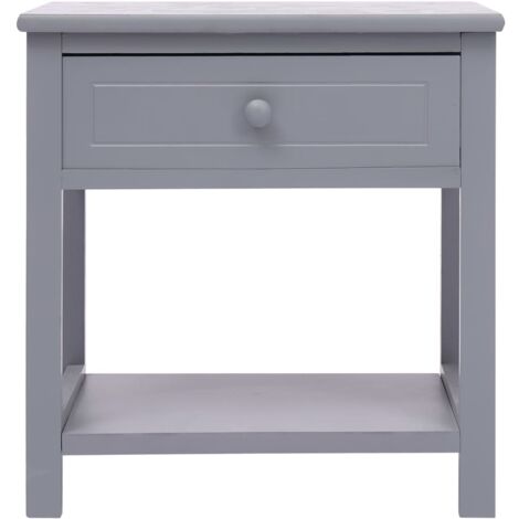 Meuble de nuit gris lot de 2 tables d'appoint 40x29 cm pour petite ...
