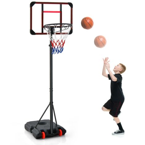 Panier de Basket-ball Réglable 193-248 CM avec Roues et Rangement pour ...