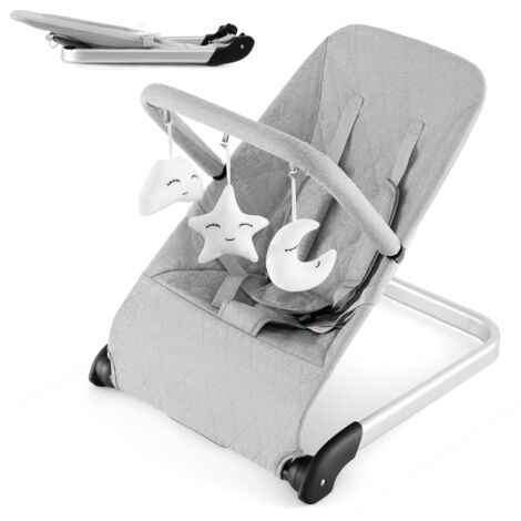 Transat pour Bébé Pliable avec Harnais de Sécurité à 5 Points Housse en ...