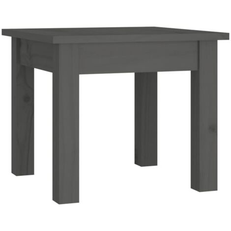 Table de salon en bois massif gris petit format cubique pin durable ...