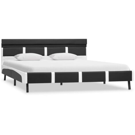 Lit double，Lit adulte，Cadre de lit avec LED sans matelas gris ...
