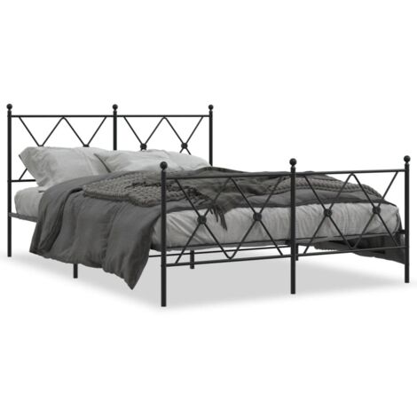 Lit double，Lit adulte，Cadre de lit métal sans matelas avec pied de lit ...