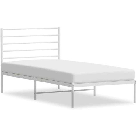 Lit simple，Lit adulte，Cadre de lit métal sans matelas avec tête de lit ...