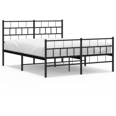 Lit double，Lit adulte，Cadre de lit métal sans matelas avec pied de lit ...