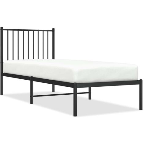 Lit simple，Lit adulte，Cadre de lit métal sans matelas avec tête de lit ...
