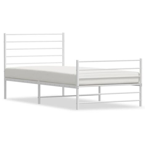 Lit simple，Lit adulte，Cadre de lit métal sans matelas avec pied de lit ...