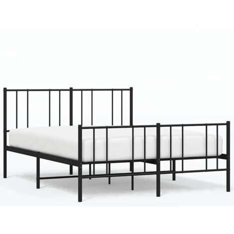 Lit double，Lit adulte，Cadre de lit métal sans matelas avec pied de lit ...