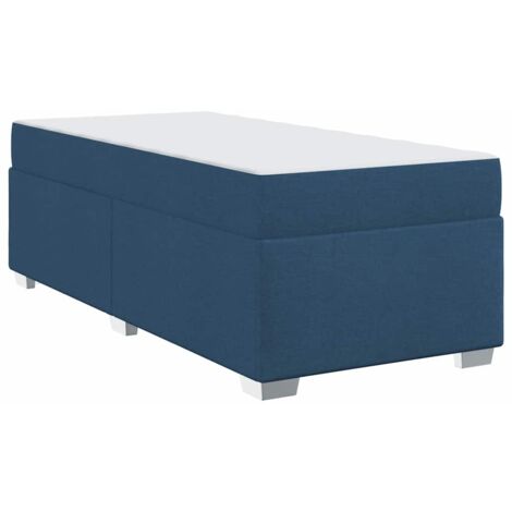 Lit simple，Lit adulte，Cadre de lit Bleu 90 x 190 cm tissu CFW5937105