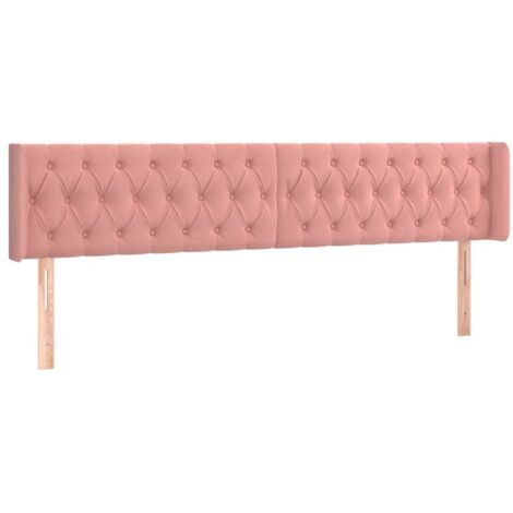 Tête de lit lumineuse rose design velours doux 203 cm lit double ...