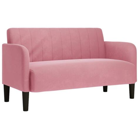 Canapé，Sofa pour Salon，Banquette causeuse rose 109 cm velours CFW338262