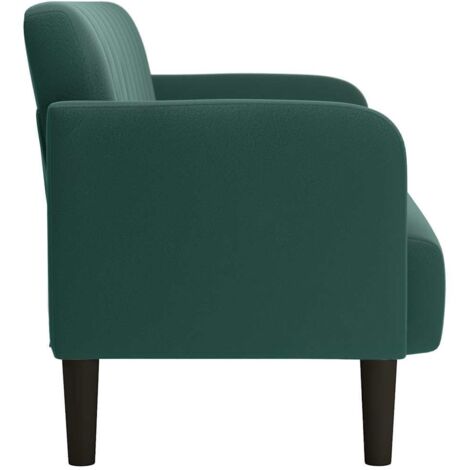 Canapé，Sofa pour Salon，Banquette causeuse vert foncé 109 cm velours ...
