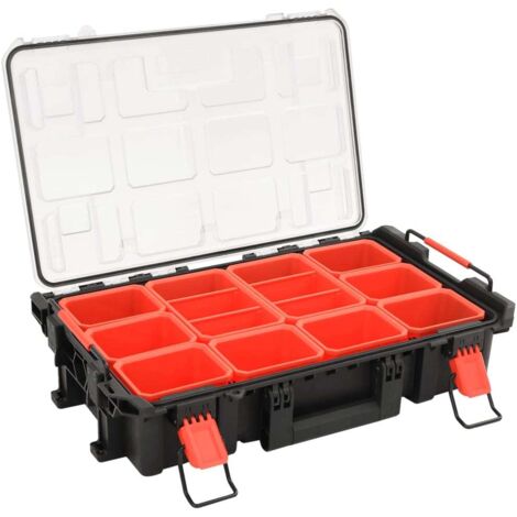 Mallette de transport portable noir 55,5x34,5x13,5 cm PP CFW83007