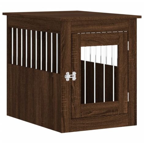 Niche d'intérieur pour chien meuble bois chêne marron CFW25974 75cm ...