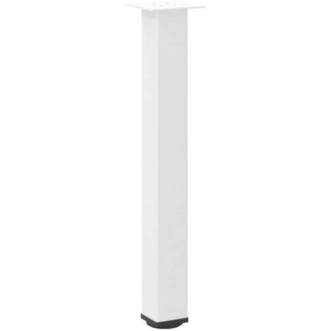 Pied de meuble，Pieds de table console 4 pièces Blanc 72-74 cm Acier ...