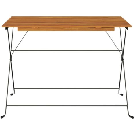 Table de jardin pliante anti-encombrement bois acacia résistant ...