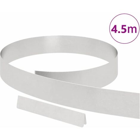Bordure de Pelouse Argent 450 x 0,05 x 15 cm Acier inoxydable CFW959011