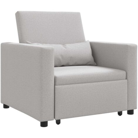 Canapé Lit Simple Gris nuage 90 x 165 x 87 cm tissu CFW795665