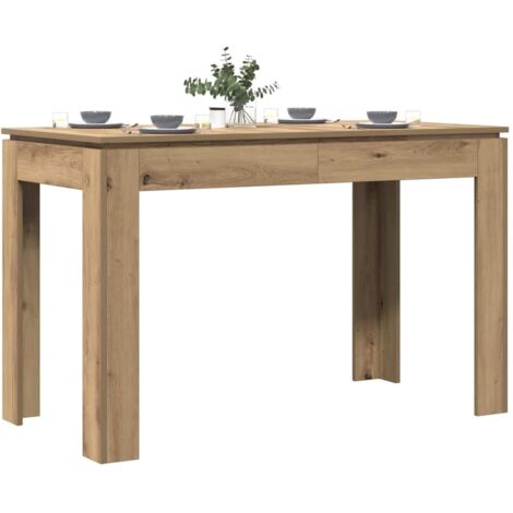 Table repas chêne artisanal 120 cm en bois d'ingénierie robuste ...