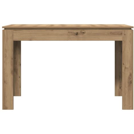 Table repas chêne artisanal 120 cm en bois d'ingénierie robuste ...