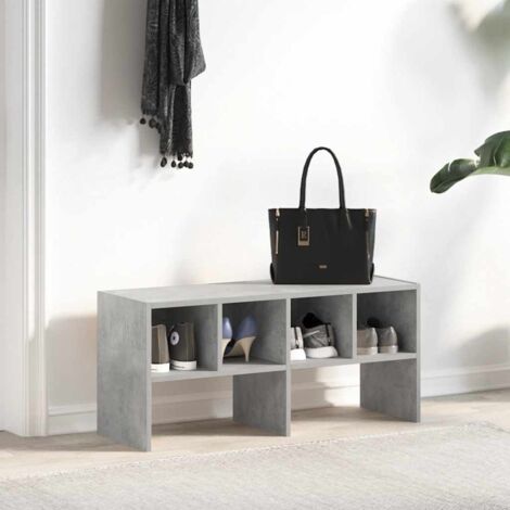 Meuble à chaussures gris béton empilable 89,5x30x40 cm CFW7264672 ...