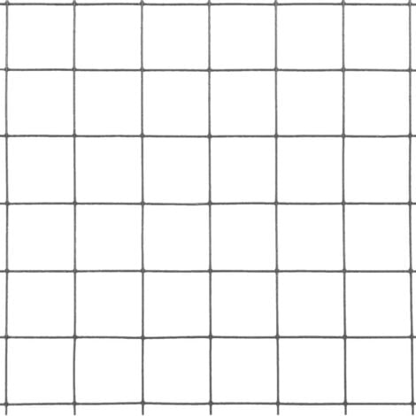 Clôture，Grillage acier avec revêtement en PVC 10x1 m gris CFW54186