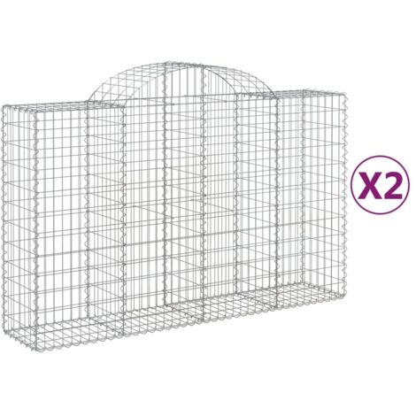 Paniers à gabions arqués en fer galvanisé cage pour muret déco de ...