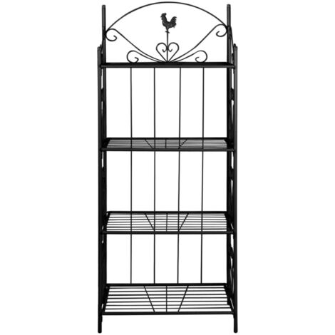 Support pour plantes Carré Noir CFW265658