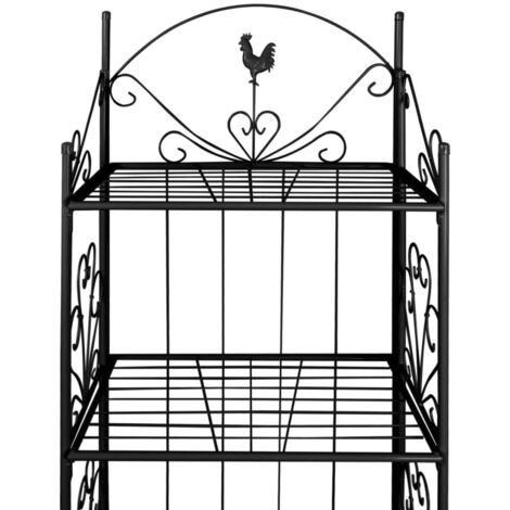 Support pour plantes Carré Noir CFW265658