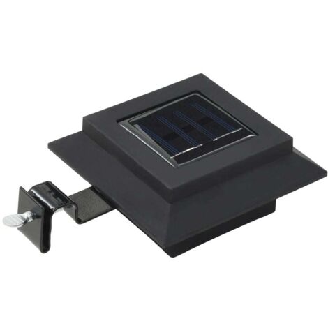 6 pcs Lampe solaire à LED carrée d'extérieur 12 cm Noir CFW48126