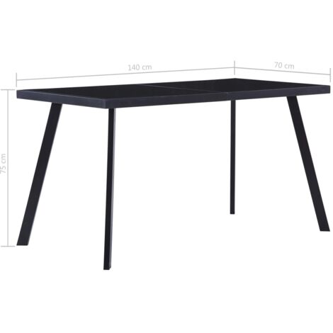 Table de salle à manger 4-6 personnes repas de famille noir ...