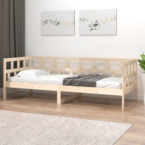 Lit simple gain de place en bois de pin XZZZ173281 anti-grincement ...