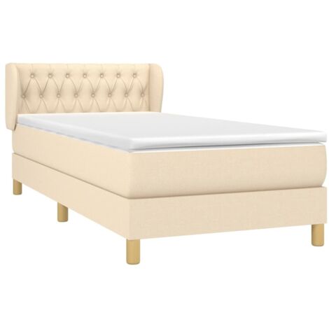 Lit sommier tapissier matelas 90x190 contre le mal de dos VSGS437191 ...