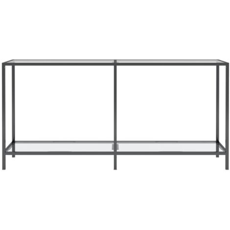 Table d'entrée design et console de couloir en verre transparent 160cm ...