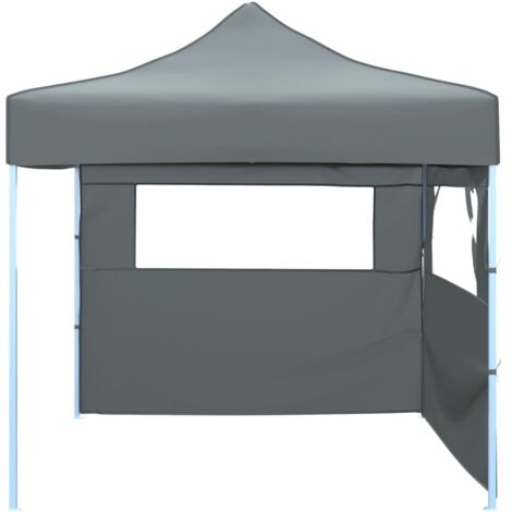 Tente de reception escamotable 3x3 m FCV55630 avec 2 parois anthracite ...