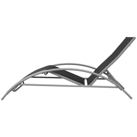 Fauteuil de jardin moderne aluminium avec table basse noire mat ...
