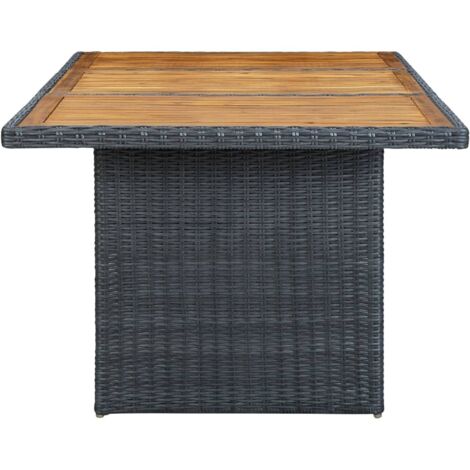 Table de jardin gain de place pour balcon et petite terrasse grise ...