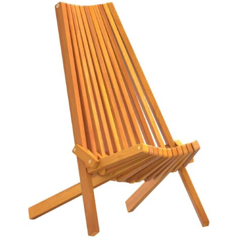 Chaises de jardin en bois d'acacia lot de 2 sièges terrasses marron ...