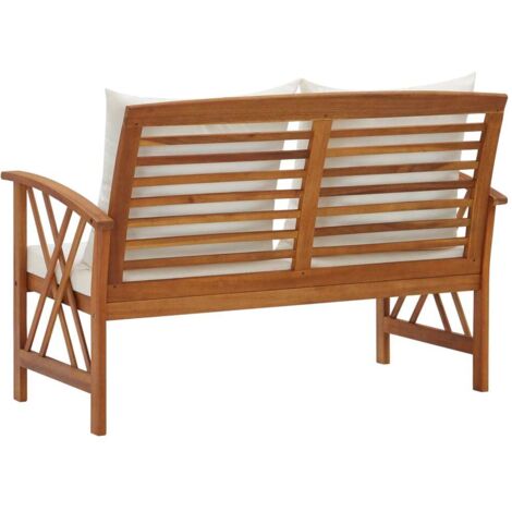 Banc de jardin confortable en bois robuste contre le mal de dos ...