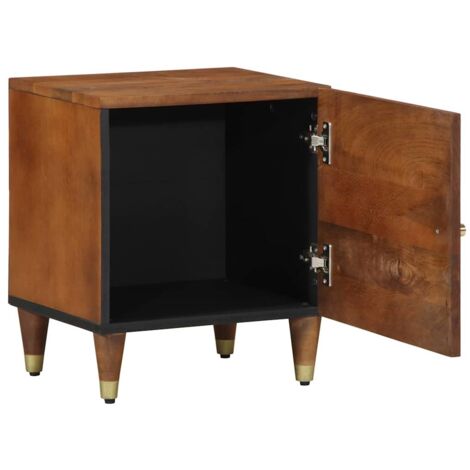 Petite table de chevet pour lit double lot de 2 tables de nuit marron ...