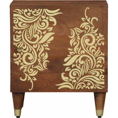 Petite table de chevet pour lit double lot de 2 tables de nuit marron ...