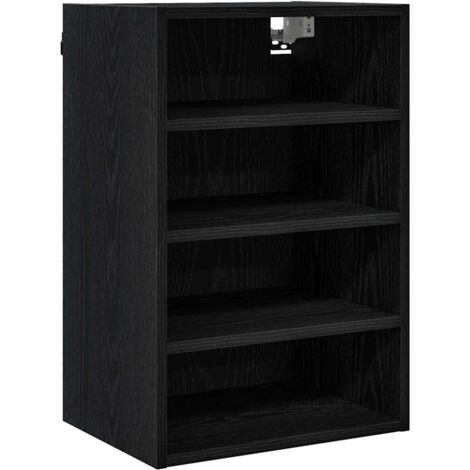 Placard mural chêne noir 40 cm meuble suspendu compact gain de place ...