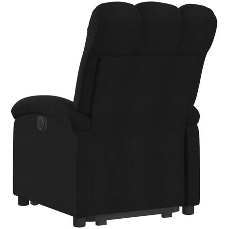 Fauteuil relax électrique inclinable en tissu noir pour salon cosy ...