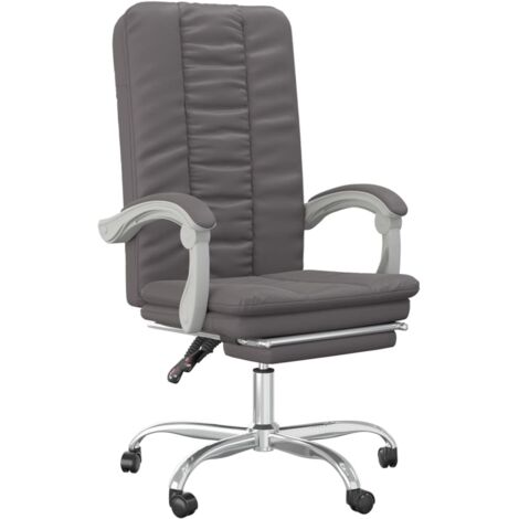Fauteuil relax inclinable de bureau gris design confortable rembourre ...