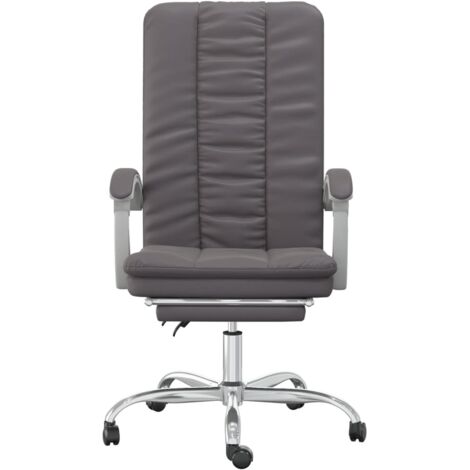Fauteuil relax inclinable de bureau gris design confortable rembourre ...
